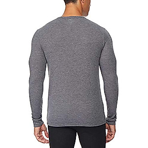 32 DEGREES Men's Heat Long Sleeve Crew Neck Tee 2-Pack (White/Charcoal, Large)