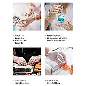 Basic Diagnostic VGPF3004 Clear Vinyl Exam Gloves, Latex-Free & Powder-Free, Extra-Large, Pack of 1000