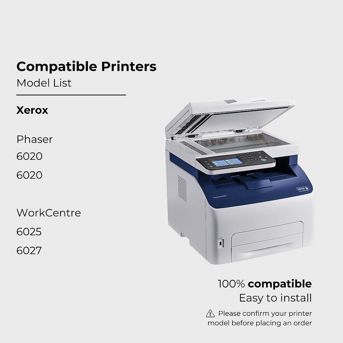 Do it Wiser Remanufactured Toner Cartridge Replacement for Xerox WorkCentre 6027 6025 Phaser 6022 6020 (1 Black 106R02759 1 Cyan 106R02756 1 Magenta 106R02757 1 Yellow 106R02758) 4Pack
