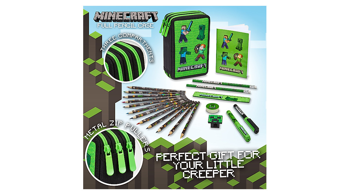 Minecraft Pencil Case – Ideal for Kids & Stationery