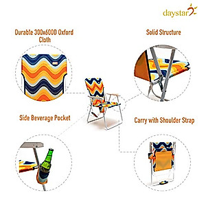 SUNNYFEEL Tall Folding Lawn Beach Chair Lightweight, Portable Sand Chair for Adults Heavy Duty 300 LBS with Cup Holders, Foldable Camping Lawn Chairs for Camp/Outdoor/Travel/Picnic/Concert/Sports