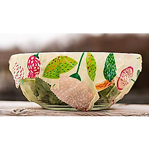 Reusable Beeswax Food Wrap (Set of 3) Eco friendly sustainable organic biodegradable cotton sheets bees wax wraps | Great safe storage keeps produce fresher | Sandwich wrap |Plastic Free zero waste