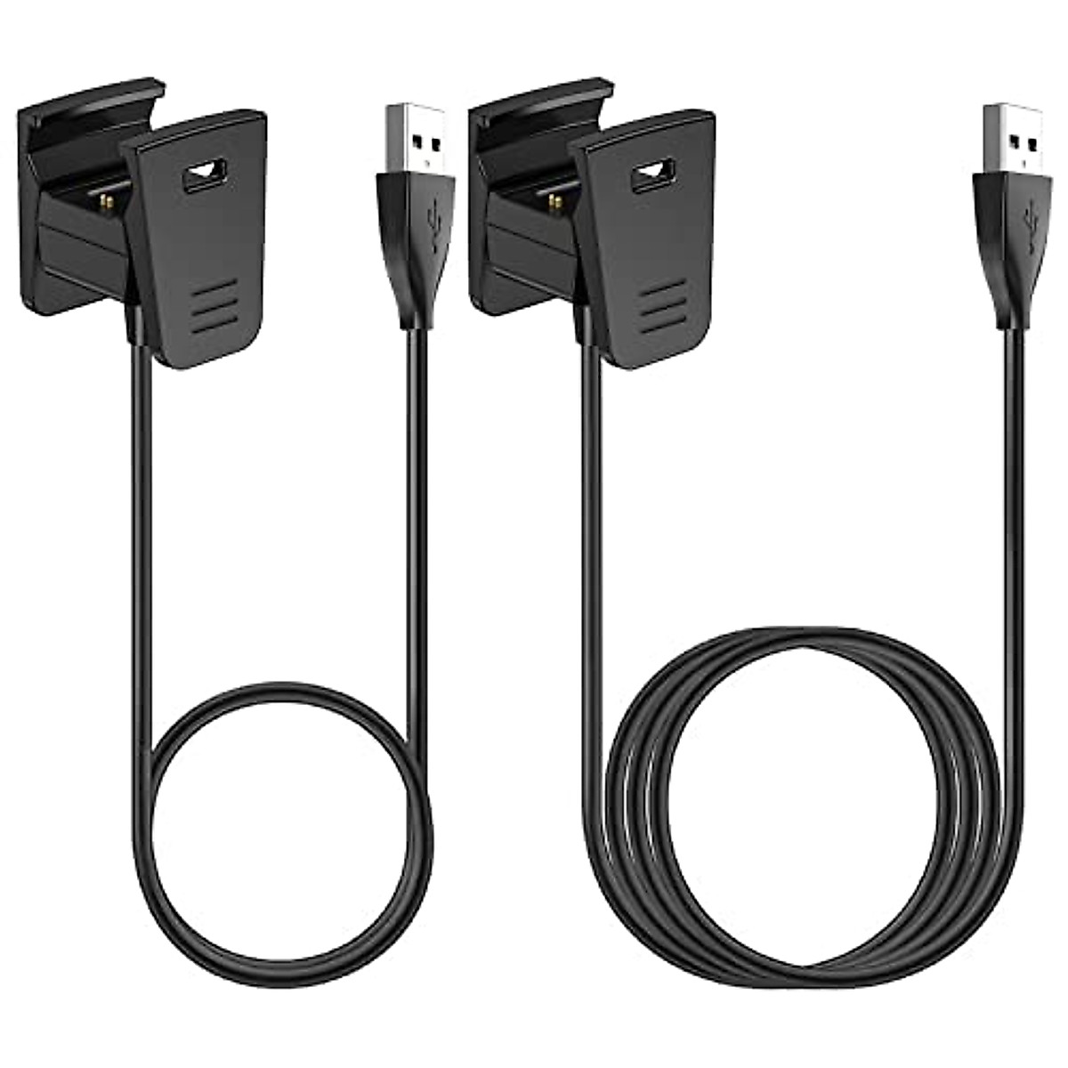 [2-Pack] Charger Cable Compatible with Fitbit Charge 2, Replacement USB Charging Cradle Dock Stand Cable for Smart Watch Fitbit Charge 2(3.3 ft/1.6ft)