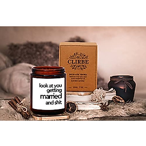 Scented Candle, Look at You Getting Married Candles Gifts for Women, Sister, Besties, BFF, Soy Candles for Home Scented, Home Decorations, Aromatherapy Candles, Amber Jar Candles(B007)