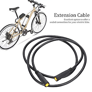 Demeras Cable Connector Conversion Waterproof 3pin Adapter Cable Accessory for Electric Bicycle (Yellow) Accesorios modificados para bicicletas eléctricas