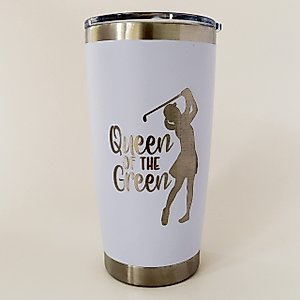 Queen of the Green 20oz Golf Tumbler (White)