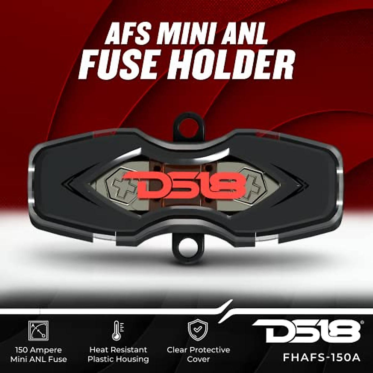 DS18 FHAFS-150A Round AFS Mini ANL Fuse Holder 4/8GA in - 4/8GA Out with 150A Fuse