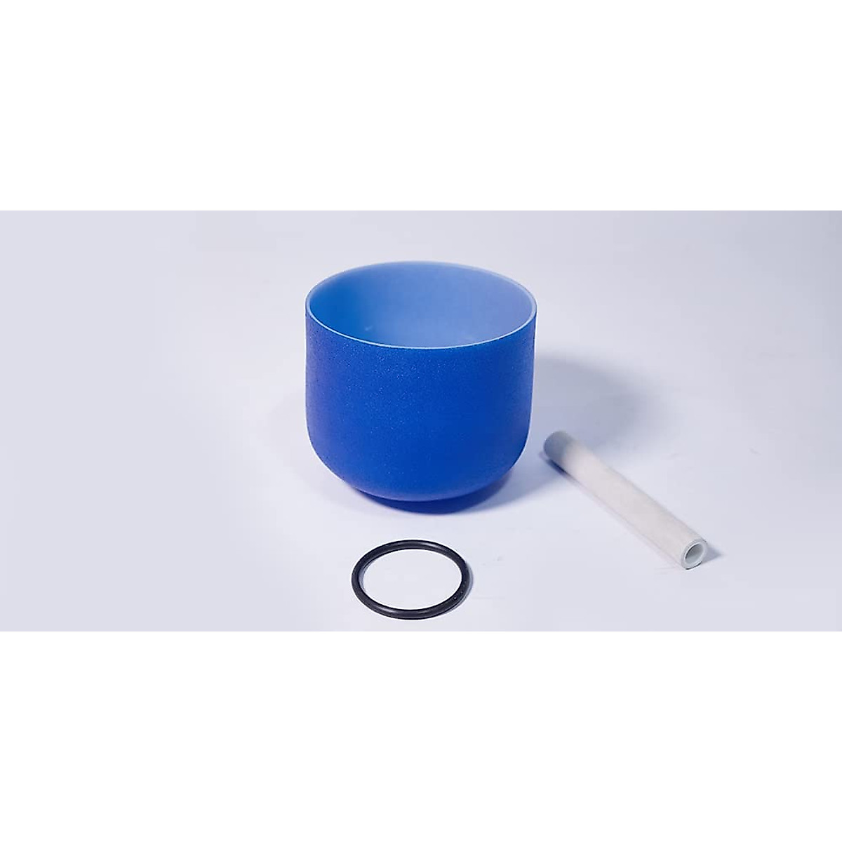 Indigo A Note Crystal Singing Bowl Pineal Chakra 8 inch with Free O-Ring Glue Hammer or Plastic rod wrapped in Sheepskin included For Promotes Peace Chakra Healing and Mindfulness