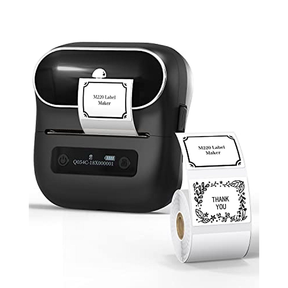 Itari M220 Label Maker 3 Inch Bluetooth Label Maker, Barcode Label Printer for Storage, Address, Mailing, Office, Home, Small Business, Compatible with iOS, Android and PC, with 1 Roll Label