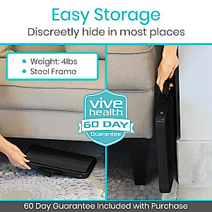 Vive Small Foot Step Stool for Adults (250LBS) - Portable, Foldable Platform - Reinforced Steel Design & Non-Slip Anti Skid Traction - Lightweight & Sturdy - Kitchen, Bedroom, Bathroom, Kids