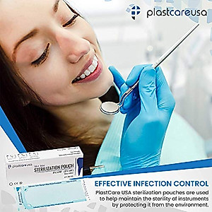 200 12 Inch x 19 Inch Sterilization Pouches, Sterilizer Autoclave Bags for Sterilizing Dental Medical Instruments and Cleaning Tools