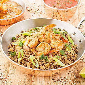 Restaurantware 6.5 Inch Mini Skillet 1 Curved Cooking Skillet - Stain Resistant With Handle Copper Stainless Steel Frying Skillet Dishwasher Safe For Meals Or Desserts