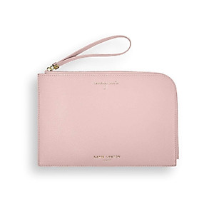 KATIE LOXTON Amazing Auntie Womens Vegan Leather Secret Message Pouch Clutch Pale Pink