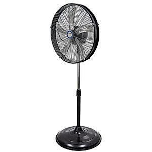 HICFM 5000 CFM 20 inch Heavy Duty High Velocity Pedestal Oscillating Shroud Fan with Powerful 1/5 Motor, 6ft Power Cord and Oscillation for Workshop, Garage, Commercial or Industrial rooms - UL Listed