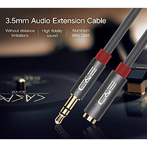 3.5mm Aux Headphone Extension Cable 25 Feet (7.6 Meters) 3.5mm Male to Female Stereo Audio Extension Cable 25ft (7.6M) for Car, Stereo, iPhone, Smartphone or Any Audio Device CNE44459