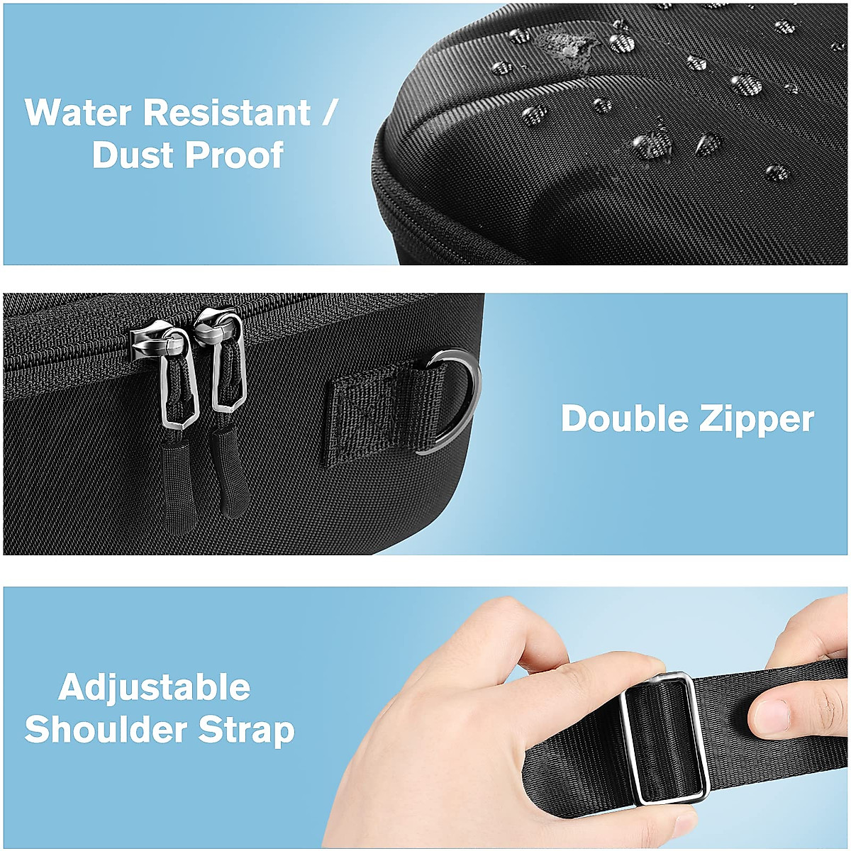 Fintie Carrying Storage Case for Nintendo Switch OLED Model 2021/ Switch 2017, Portable Travel All Protective Hard Messenger Bag Soft Lining for Switch Console Pro Controller & Accessories (Black)