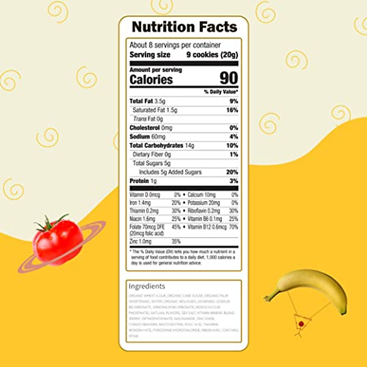 Earth's Best Organic Kids Snacks, Sesame Street Toddler Snacks, Organic Letter of the Day Cookies for Toddlers 2 Years and Older, Vanilla, 5.3 oz Box