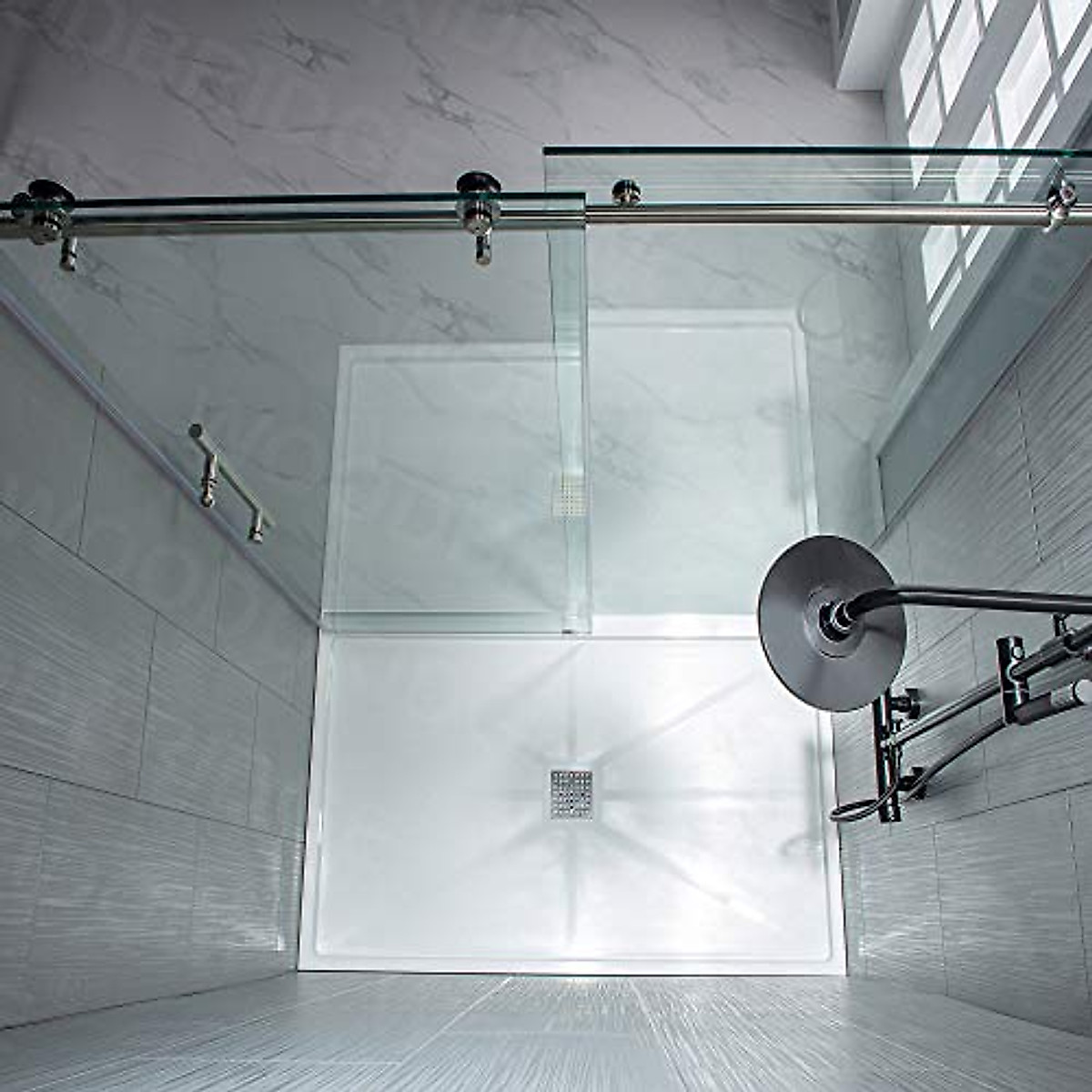 WOODBRIDGE MBSDC6076 Shower Door, 60"x76", Brushed Nickel