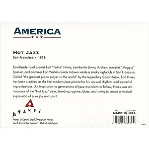 Earl Hines And Jazz Band - Avanti America Collection Birthday Card