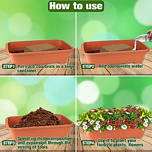 ZeeDix Premium Coco Coir Brick-10 Pack,24Gallons Coconut Coir Potting Soil for Plants,14Lbs Compressed Coco Fiber Starting Soil with Low EC & pH Balance for Gardening Flower Herbs and Vegetables