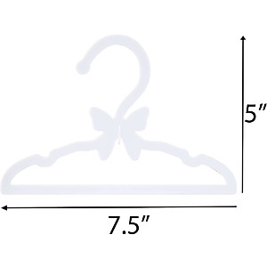 Doll Clothes Hangers for American 18" Girl Dolls - Set of 12 Pink Butterfly Hangers