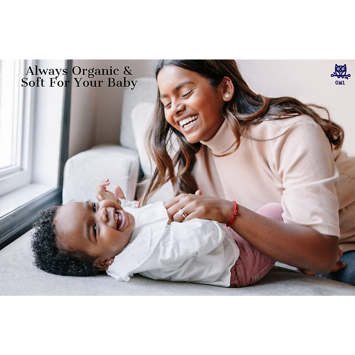 Baby & Toddler Travel-Friendly Padded Change Pad with 100% Organic Cotton Lined Interior, an O.W.L Product