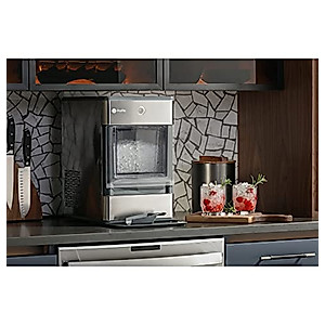 GE Profile Opal | Countertop Nugget Ice Maker | Portable Ice Machine Makes up to 24 lbs. of Ice Per Day | Stainless Steel Finish (Renewed)