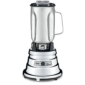 Waring Commercial BB900S 1/2 HP Chrome Bar Blender with 32-Ounce Stainless Steel Container, 1-Quart, Silver
