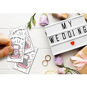 Who Got The Wedding Ring Scratch Off Game Cards, Bridal Shower Scratch Cards, Wedding Shower Games Ideas, Bachelorette Party, Engagement Party Activities & Decorations (22 Pack)-05