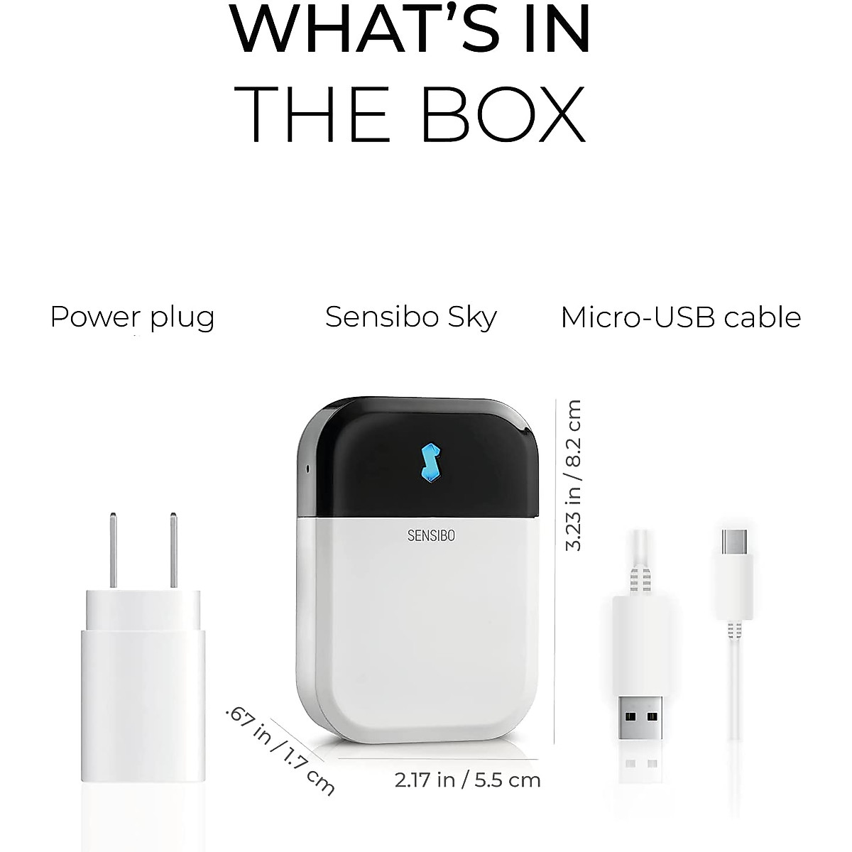 Sensibo Sky, Smart Home Air Conditioner System - Quick & Easy Installation. Maintains Comfort with Energy Efficient App - Automatic On/Off. Wifi, Google, Alexa and Siri. (White)