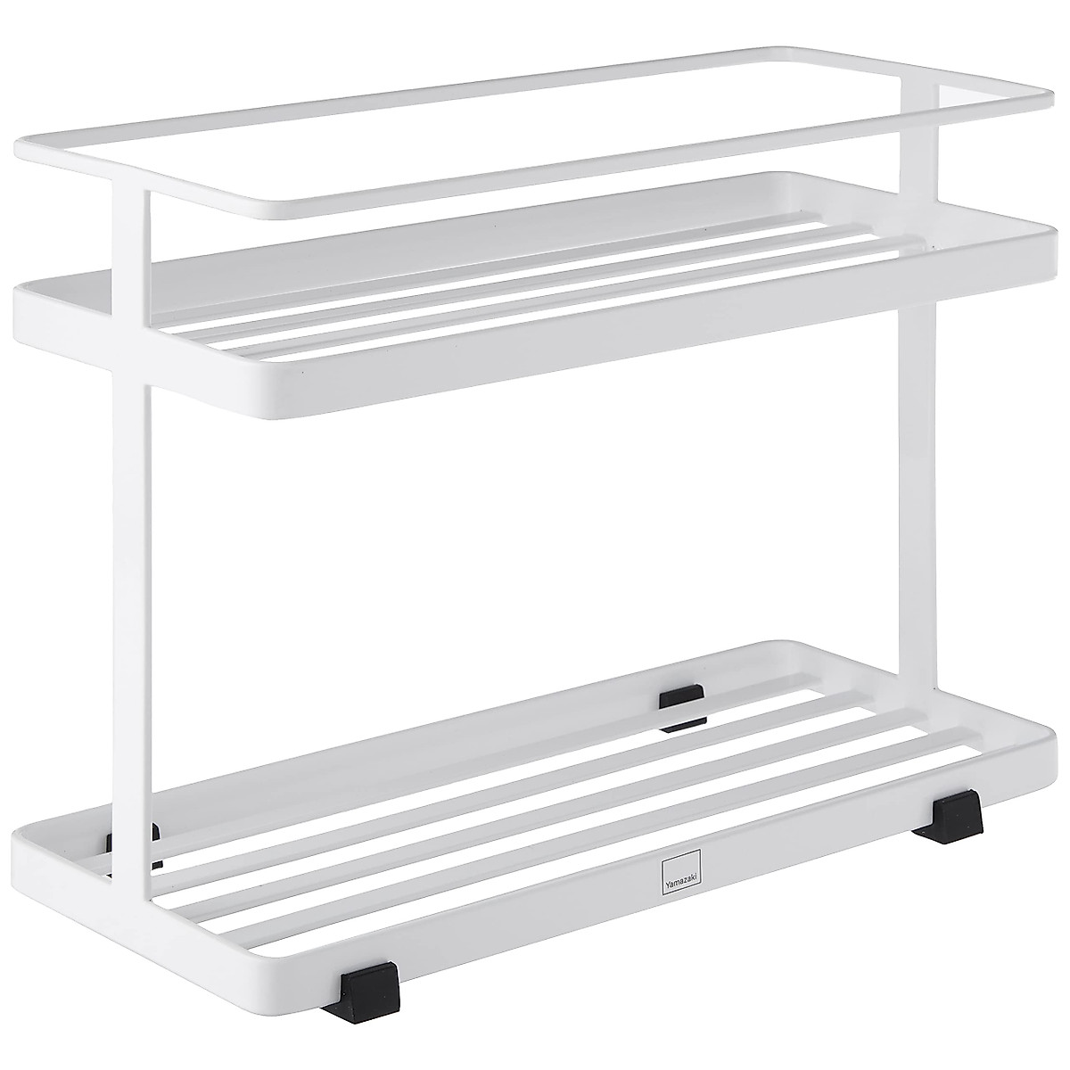 YAMAZAKI Home Countertop Spice Caddy-Storage and Organizer Rack | Steel, One Size, White