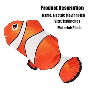 QIAONIUNIU Electric Moving Fish Interactive Plush Toys