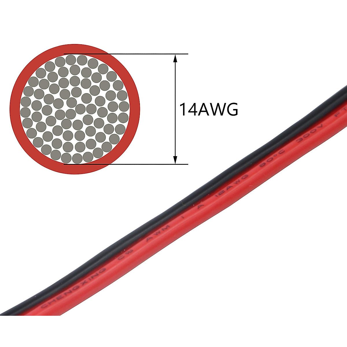 CERRXIAN 6.5FT 14AWG SAE to SAE 2 Pin Quick Disconnect Power Automotive Extension Cable with Cap for Solar Panels Battrey (Black&Red,2m)