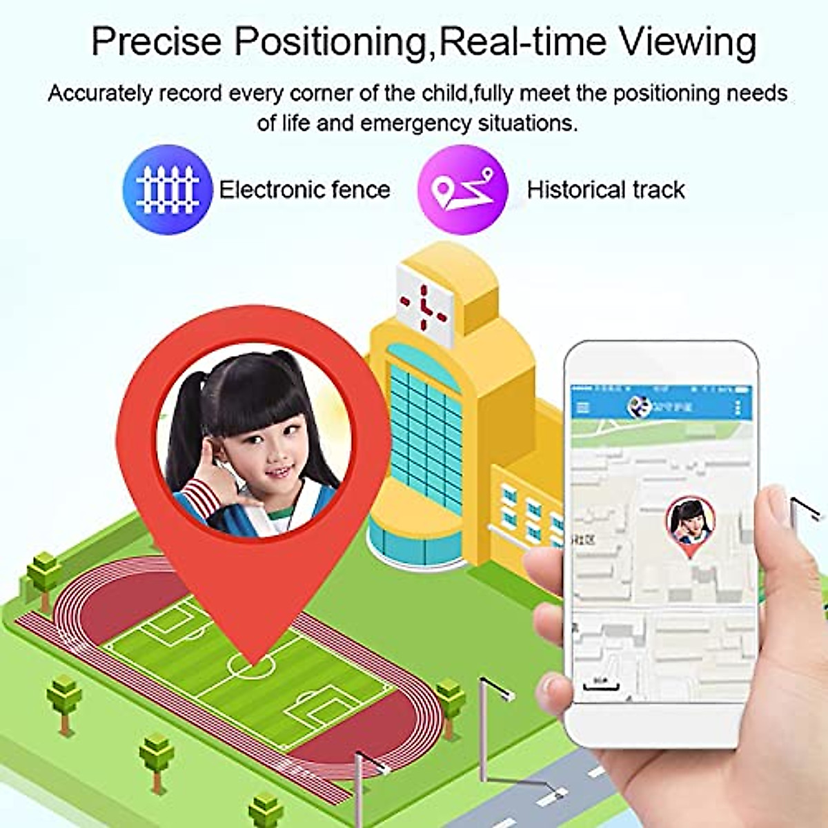 Children's Smart Watch, IP65 Waterproof, Intelligent Positioning, Two-Way Telephone, High-Definition Photo, Emergency Alarm Clock, High-Performance Battery, Gift for Boys Girls