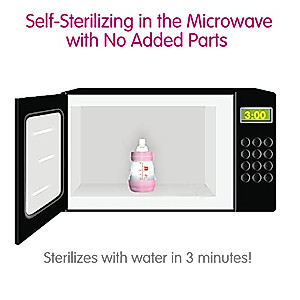 MAM Easy Start Anti-Colic Fast Flow Bottles, 11 oz. (6-Count), Easy Switch Between Breast and Bottle, Reduces Air Bubbles and Colic, 4+ Months, Boy