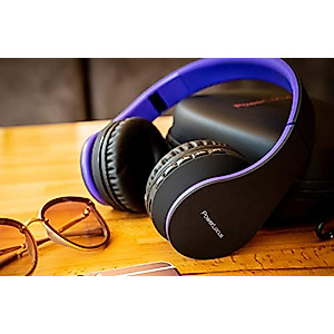 PowerLocus Rose Gold Bluetooth Headphones with Black/Purple Bluetooth Headphones