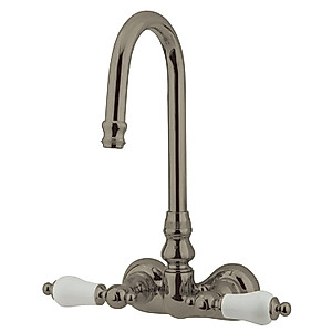 Hot Springs Double Handle Wall Mount Clawfoot Tub Faucet Finish: Satin Nickel
