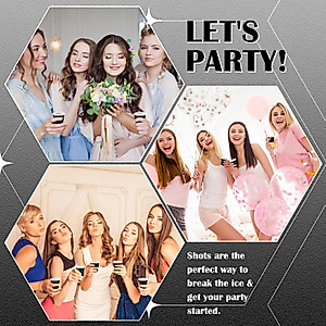 Lounsweer 100 Pcs Plastic Glasses Cups 2 oz Disposable Cups Mini Party Plastic Glasses for Bachelorette Birthday Tasting Serving Samples Cups (Black)