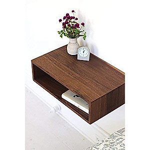 Floating Nightstand in Solid Walnut