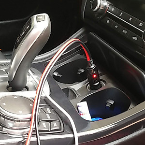 YONHAN Cigarette Lighter Male Plug 12V Fused Replacement 2 Pack, Male Cigarette Lighter Plug Adapter with Leads & LED Light, 12v Plug Connector Socket 1FT 16AWG Extension Cable with 15A Fuse