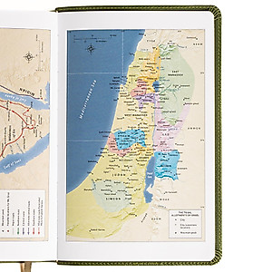 NASB Large Print Personal Size Reference Bible, Olive LeatherTouch, Red Letter, Presentation Page, Cross-References, Full-Color Maps, Easy-to-Read Bible Karmina Type