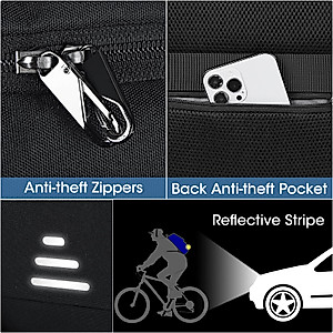 Lubardy Camera Bag Professional DSLR SLR Mirrorless Camera Backpack 14 Inch Waterproof Laptop Backpack Anti-Theft Camera Case with Rain Cover Large Capacity Photography Backpack for Men Women, Black