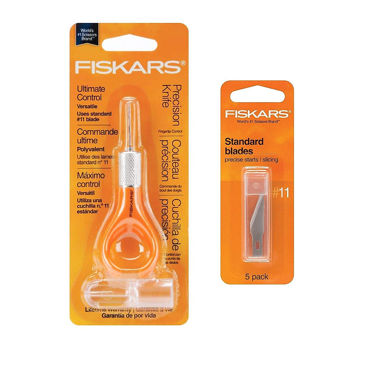 Fiskars Fingertip Precision/Detail Knife with Standard No. 11 Blades 5/Pkg