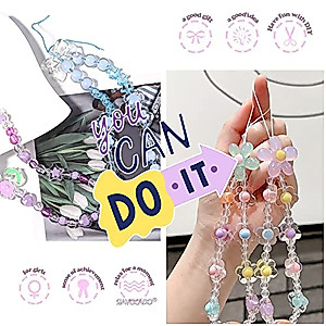 sjavocado 130pcs Acrylic Assorted Beads Flower Heart Butterfly Candy Beads Pastel Loose Beads Round Beads Bulk for Bracelets Jewelry Making DIY Plastic Crafts(Pink)