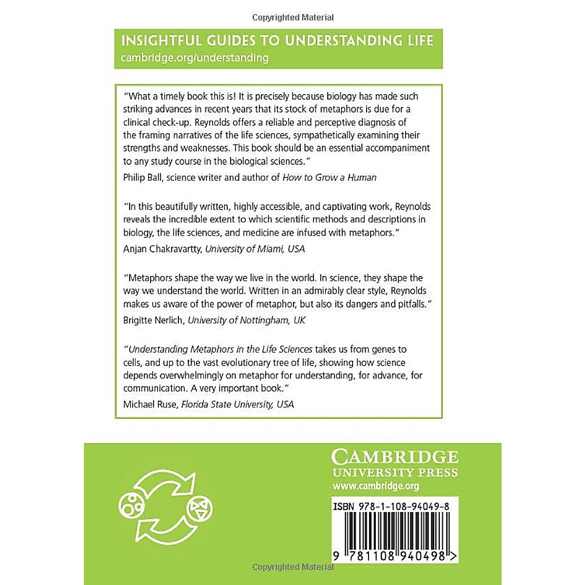 Understanding Metaphors in the Life Sciences (Understanding Life)