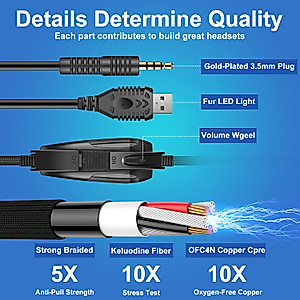 nulliplex Wireless Headphones Bluetooth with Microphone, Over Ear Headsets with Environmental Noise Cancelling Retractable Mic, USB for Office Laptop Computer Smartphone