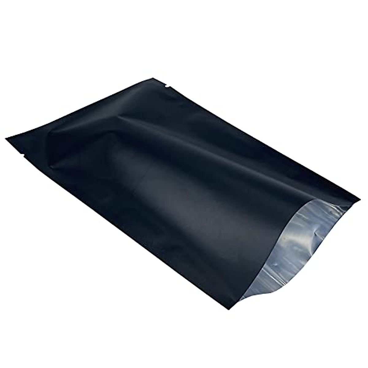 MITOB 200 Pieces Mylar Bags Open Top Food Storage Bags Matte Foil Bag Flat Heat Vacuum Seal Aluminum Pouch for Candy Packing (1.97x3.15 inch, Black)