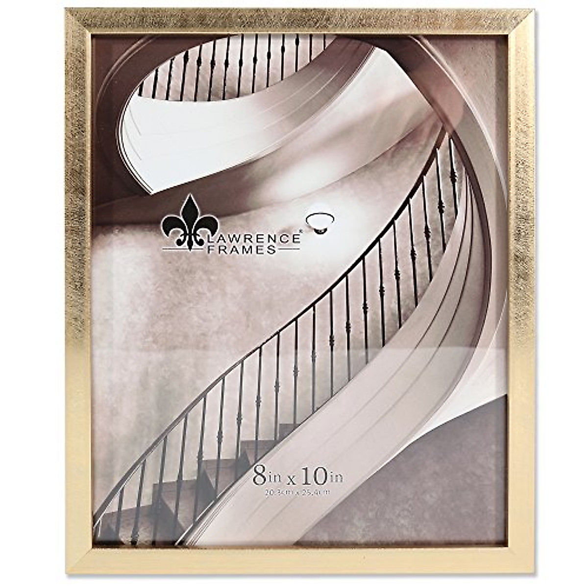 Lawrence Frames 708080 Galvanized Expressions 8x10 Chloe Contemporary Gold Picture Frame