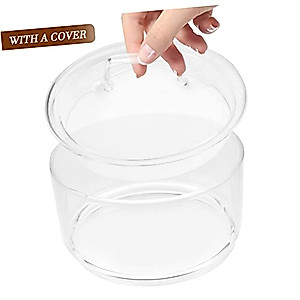FUOYLOO soup bowl breakfast bowls glass fruit bowl round baking dish meal prep bowl casserole dish glass bowls with lids glass pots mixing bowl High borosilicate glass household small bowl