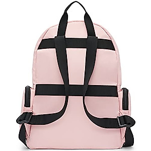 Calvin Klein Women's Basic Side Front Zipper Pocket Backpack, Mellow Rose, One Size